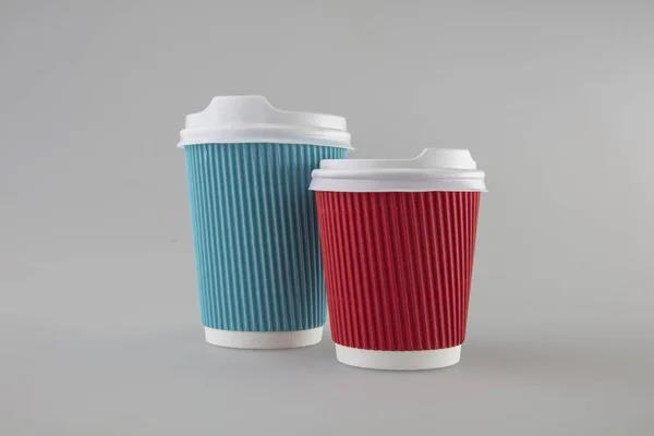Bio Degradable Take Away 16oz Kraft Ripple Paper Coffee Cups For Hot